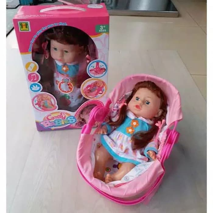 Jual Mainan Boneka Bisa Nangis Comely Babies Doll Ayunan Cute Baby 888 ...
