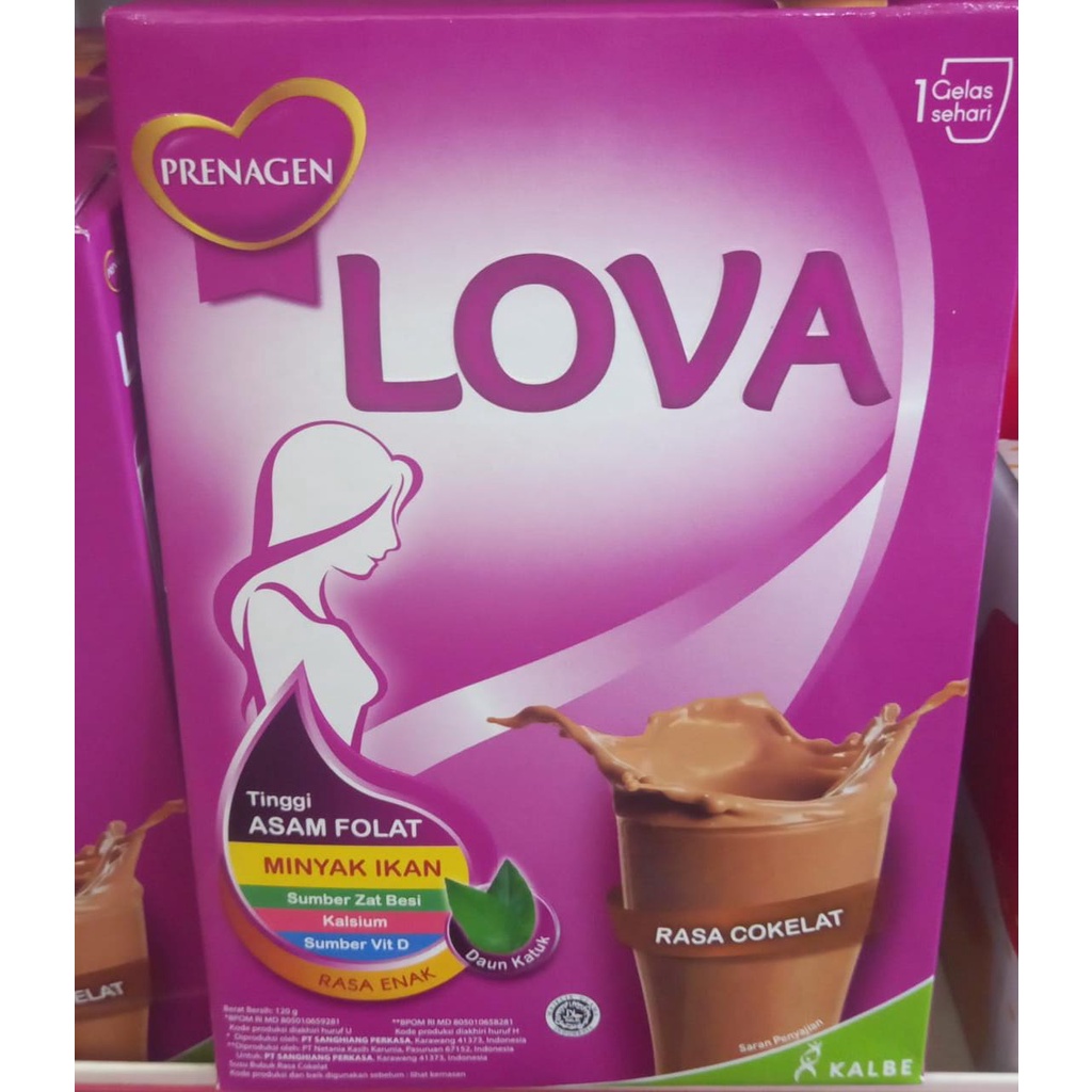 Jual SUSU PRENAGEN LOVA 120 GR RASA COKLAT SUSU IBU HAMIL MENYUSUI ...