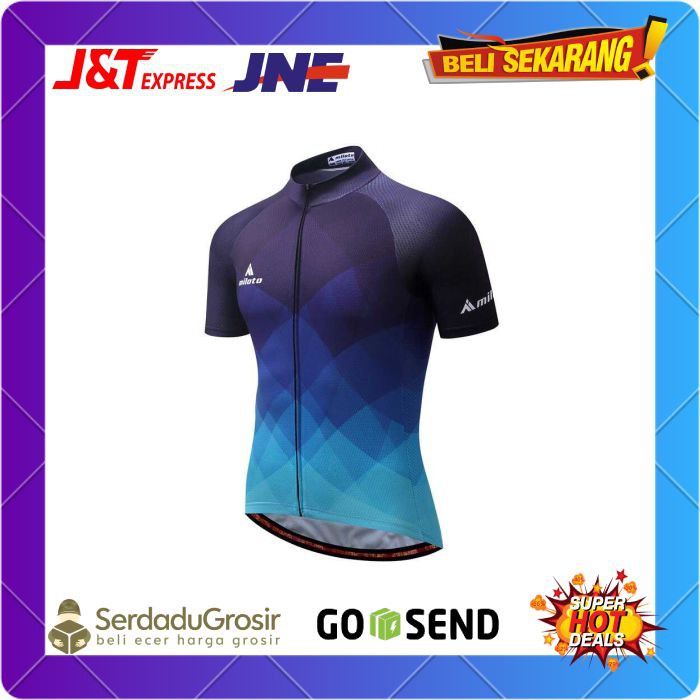 Jual Pakaian Olahraga Kaos Baju Jersey Sepeda Pria Short Sleeve MILOTO ...