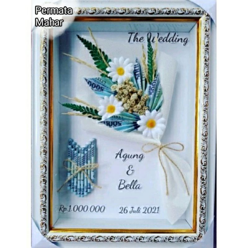 Jual mahar Nikah, Mahar Uang pernikahan, seserahan hantaran, bingkai 3D ...