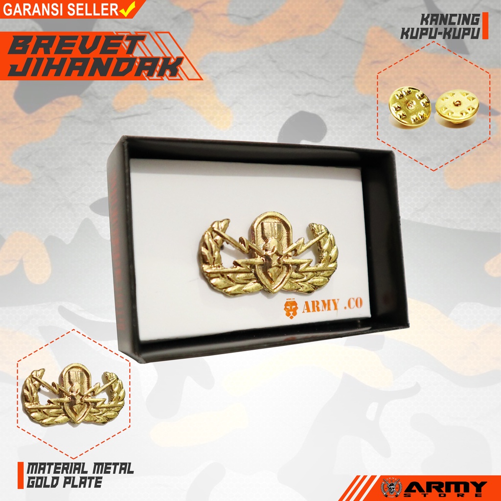 Jual brevet wing emblem jihandak gold | Shopee Indonesia