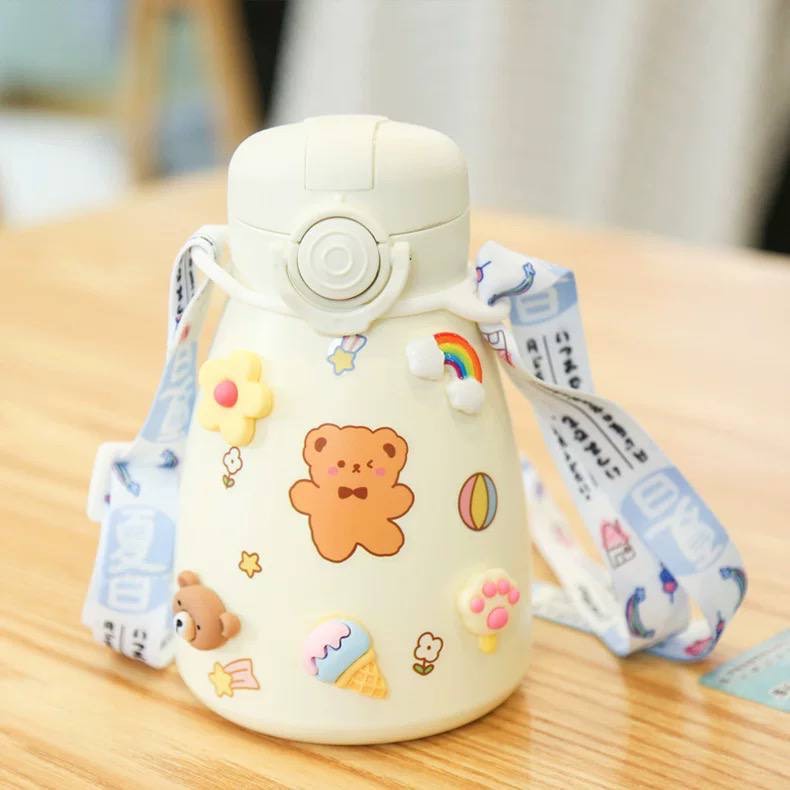 Jual Botol Minum Anak Kids Water Bottle dengan Sticker Stainless Steel ...