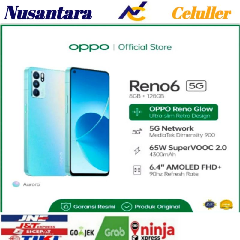 Jual HP OPPO RENO 6 5G 8/128 GB [Oppo Reno 6 4G/5G Ram 8 GB Rom 128 GB] GARANSI RESMI | Shopee ...