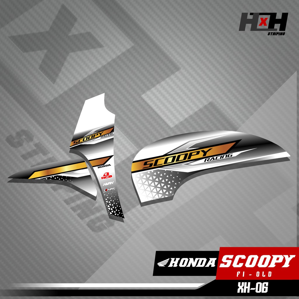 Jual Stiker Striping List Variasi Scoopy Fi Motif Desain Racing Road ...