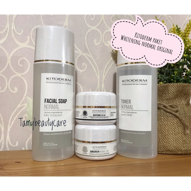 Jual Kitoderm paket whitening Normal ori / mencerahkan isi 4 (Fs.Normal ...
