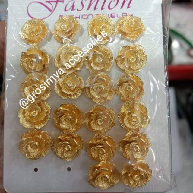 Jual Giwang mawar pasir super cantik perhiasan wanita anting Titanium ...