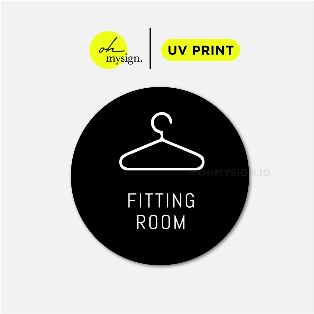 Jual Tulisan Fitting Room Sign Board Akrilik Tempel Signage Dinding ...