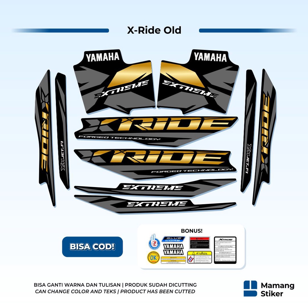 Jual Striping XRIDE Old Variasi (20) X Ride 115 Lama Sticker Stiker ...