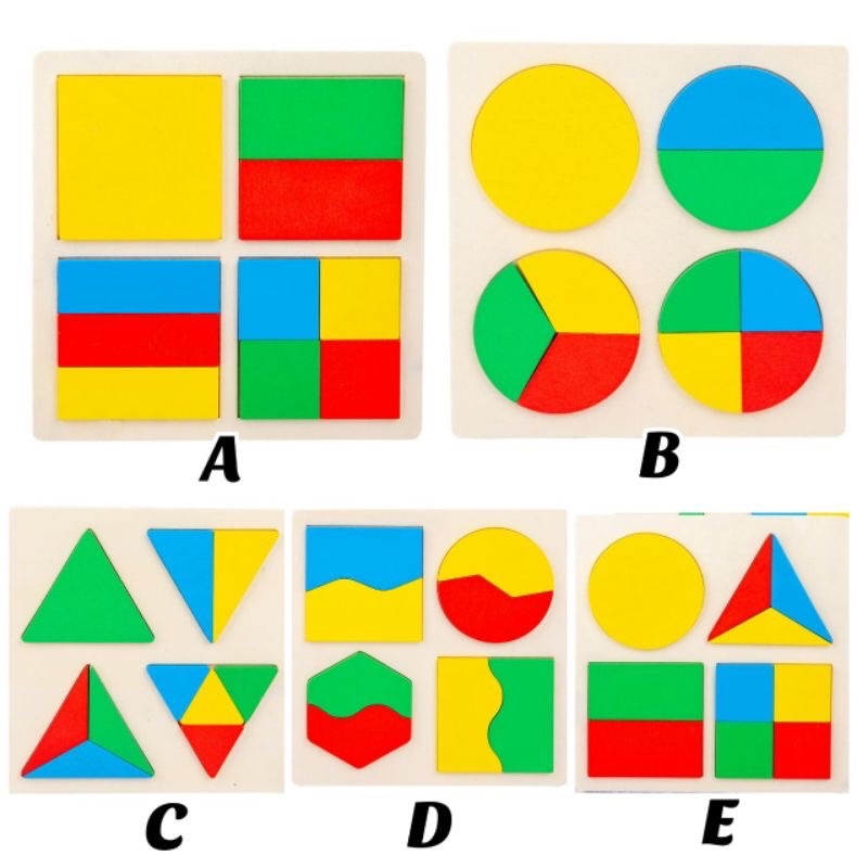 Jual montessori tools puzzle geometri APE montessori geometri board ...