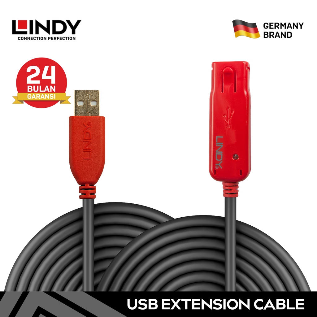 Jual Kabel Extension LINDY 30M Kabel USB 2.0 Active Extension Webcam ...