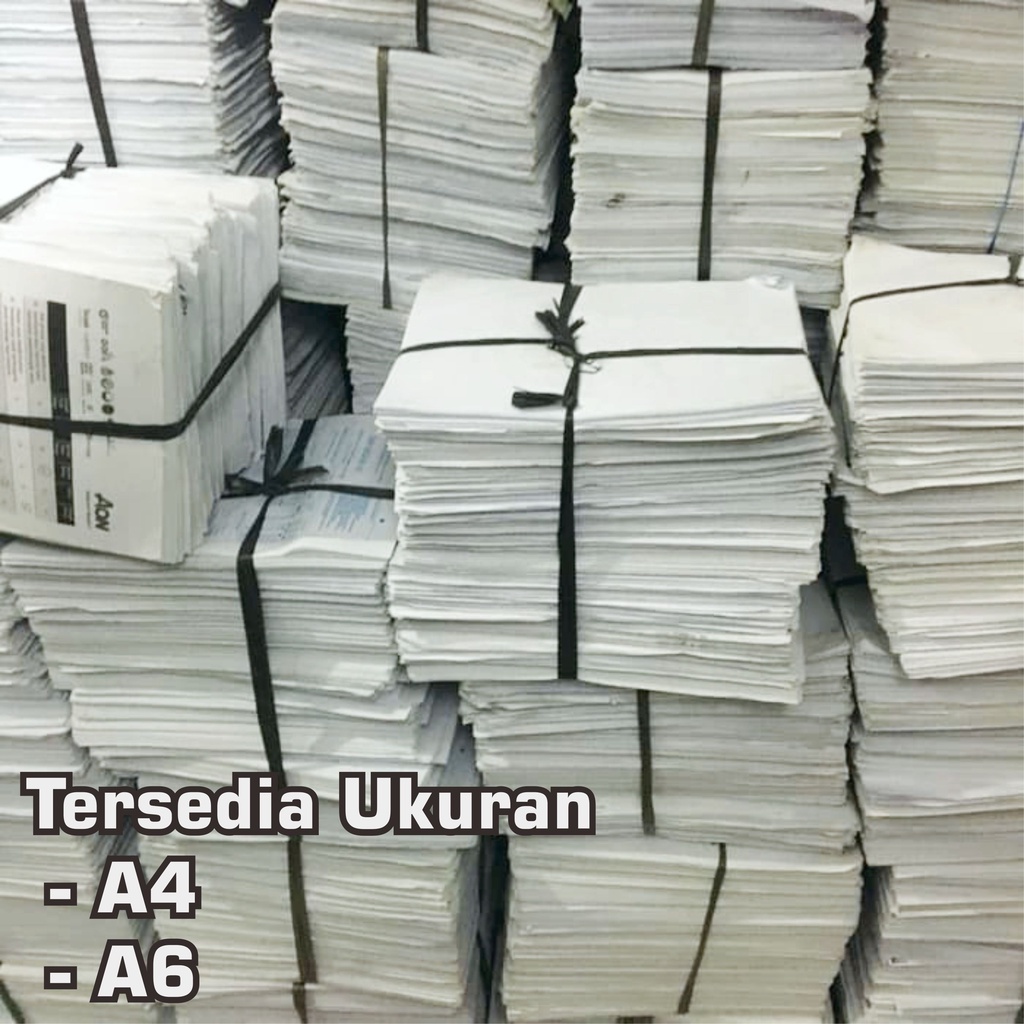 Jual Kertas HVS Bekas A4 A6 Satu sisi Masih Kosong Cocok untuk cetak ...