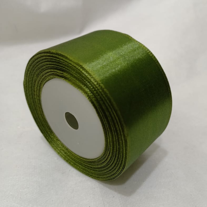 Jual Pita satin Hijau Army ukuran 1,5 inch 4 cm pita kado pita bucket ...