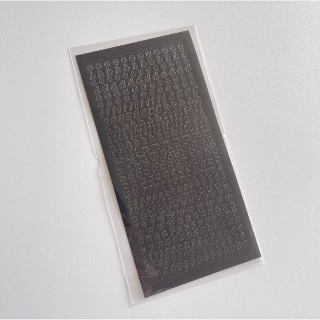 Jual Gold and silver stamping lettering paste Korean flat sticker ...