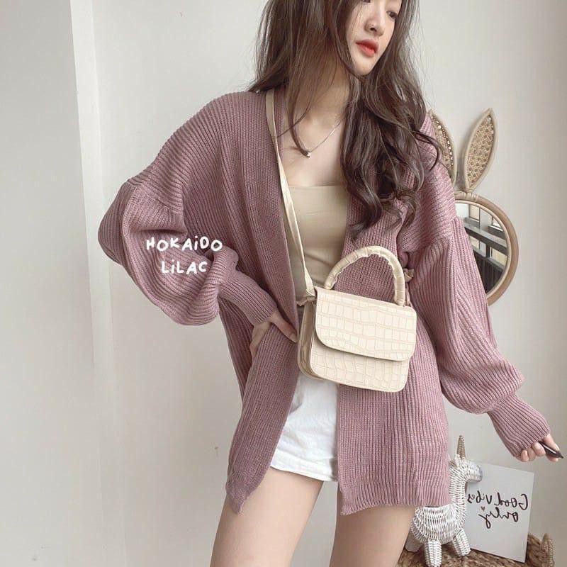 Jual OUTER RAJUT HOKAIDO CARDY LENGAN BALON/CARDIGAN RAJUT OVERSIZE TANGAN BALON | Shopee Indonesia