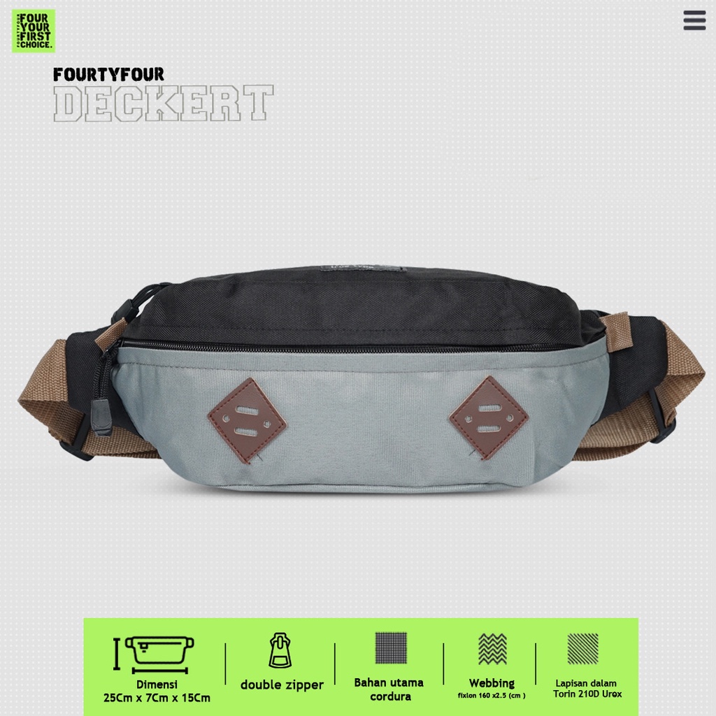 Jual FOURTYFOUR Deckert Tas Waistbag Pria / Tas Original | Shopee Indonesia
