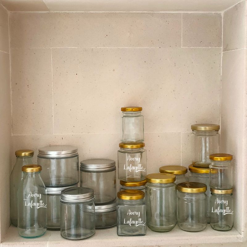 Jual [Set of 12 PCS] Round Glass Gold Lid - Botol Kaca/Botol Madu/Botol ...