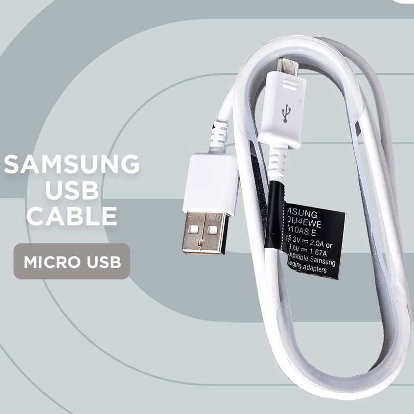 Jual Cable Data White-Black Type A Micro USB Samsung A01 A01Core A02 ...