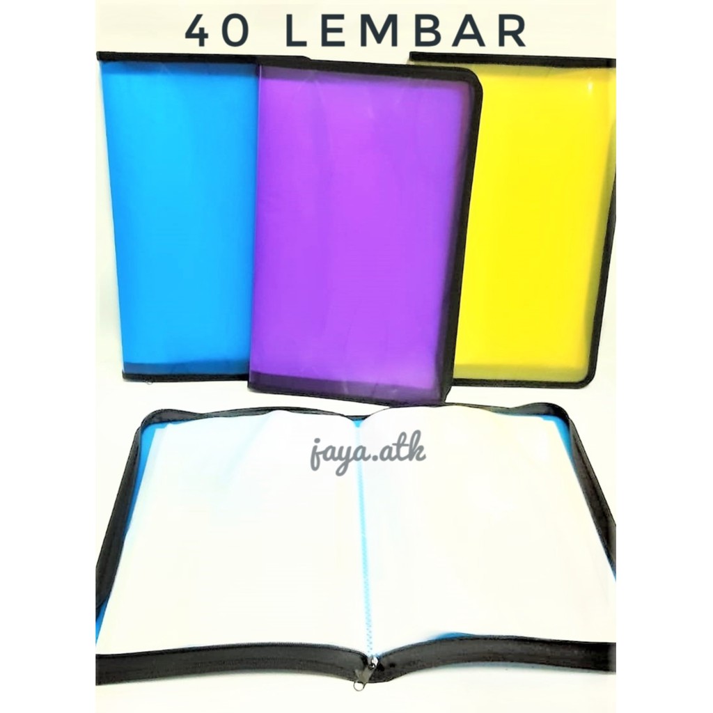 Jual MAP PLASTIK CLEAR HOLDER F4 SLETING ISI 40 POKET LEMBAR FOLIO MAP ...