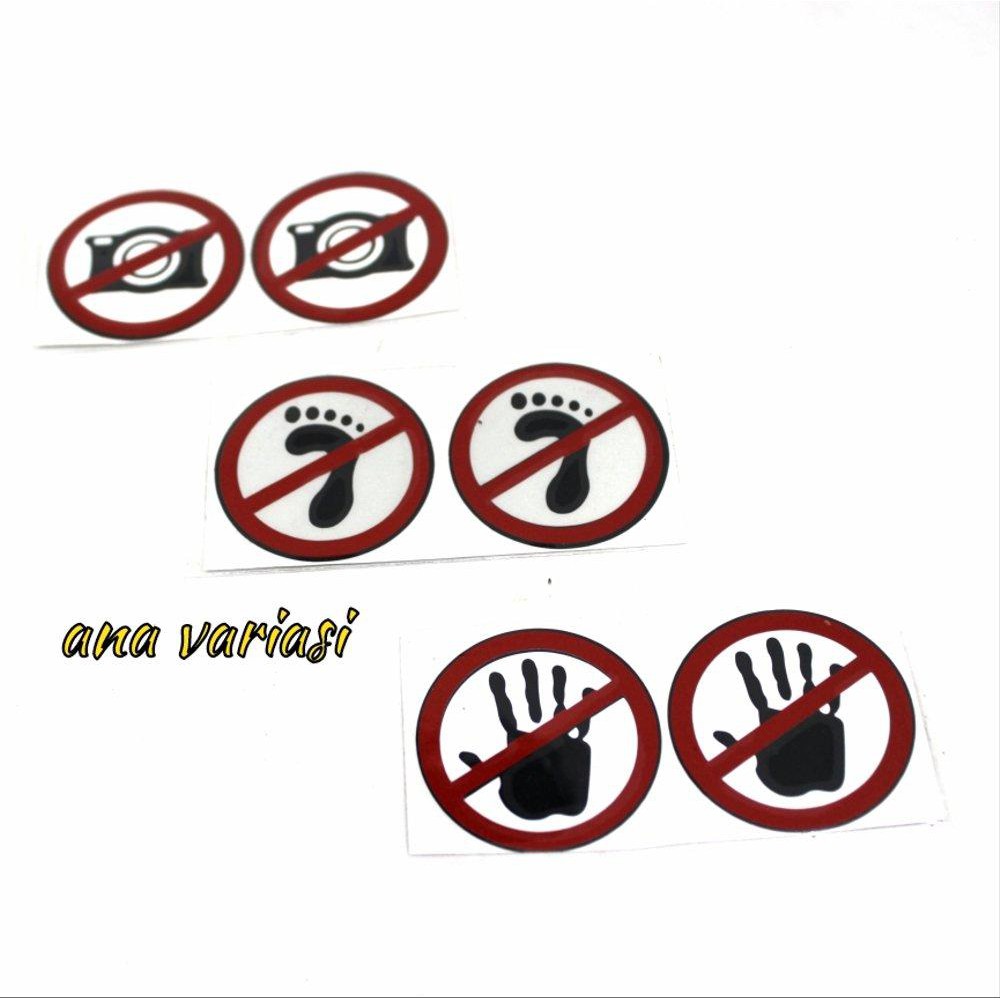 Jual stiker cutting jangan di injak dilarang memotret jangan di pegang ...