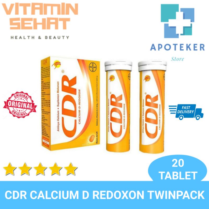 Jual CDR Calcium D Redoxon Twinpack Multivitamin Vitamin C 20 Tablet ...