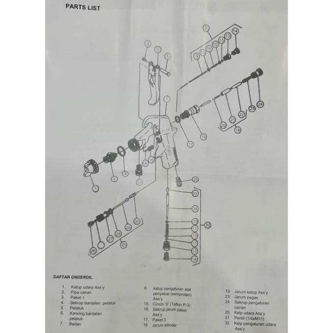 Jual MEIJI Spray Gun Tabung Atas F75 / F-75 | Shopee Indonesia