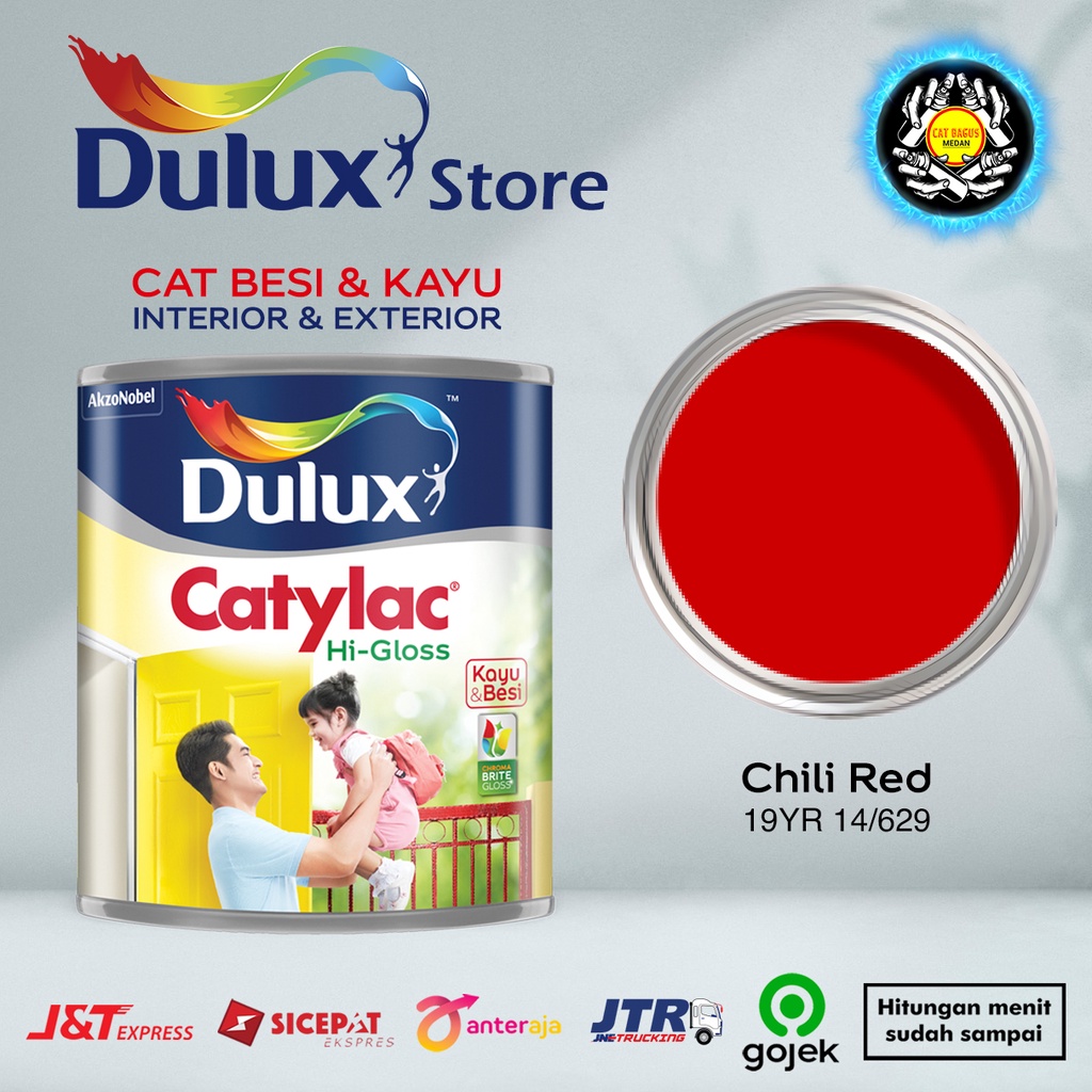 Jual CAT MINYAK CAT KAYU DAN BESI DULUX CATYLAC HI-GLOSS 1 KG WARNA ...