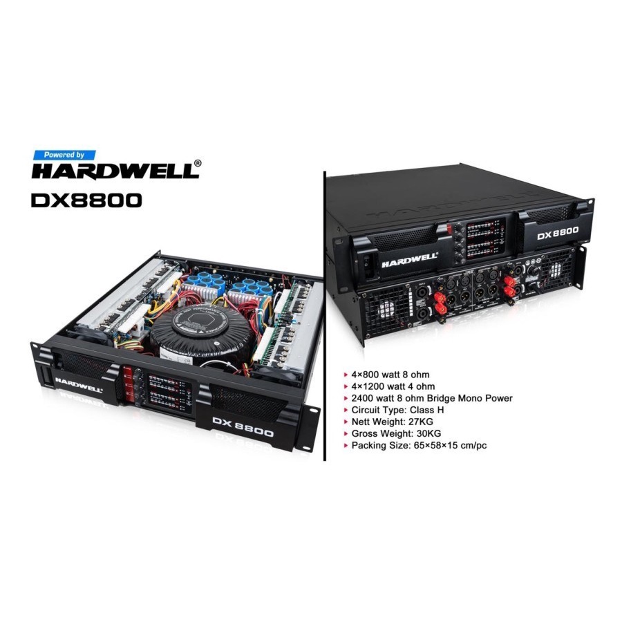 Jual Power Amplifier Hardwell DX8800 DX 8800 DX-8800 Original | Shopee ...