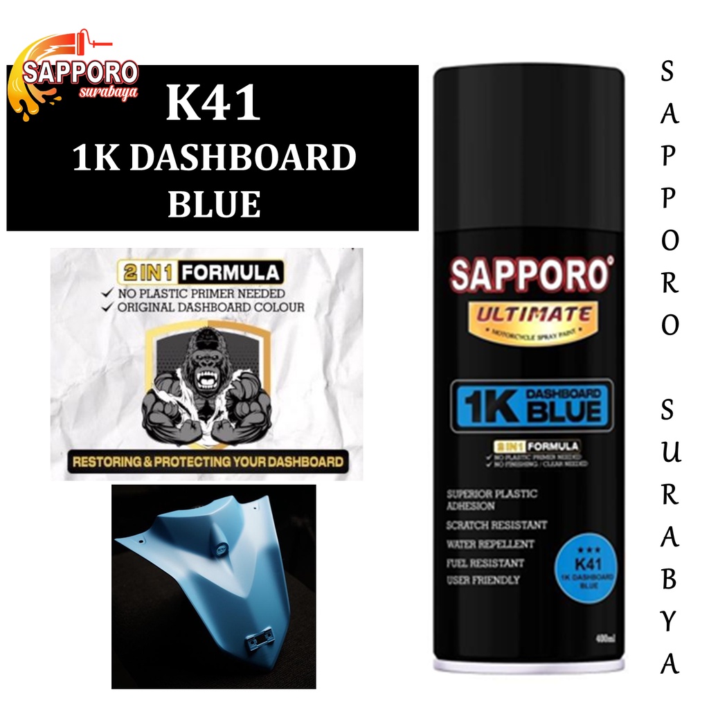 Jual Cat Semprot Sapporo Ultimate K41 Dashboard 1K Dashboard Blue 400ml ...