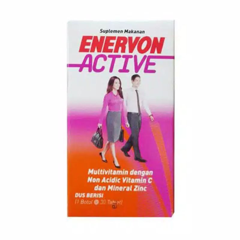 Jual Enervon Active Isi 30 Tablet Multivitamin 100% Original | Shopee ...