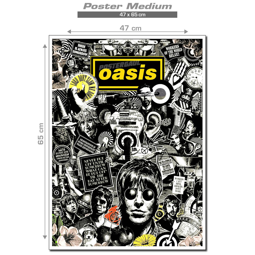 Jual Poster Medium Oasis Artwork Fjp221 Ukuran 47 X 65 Cm Shopee