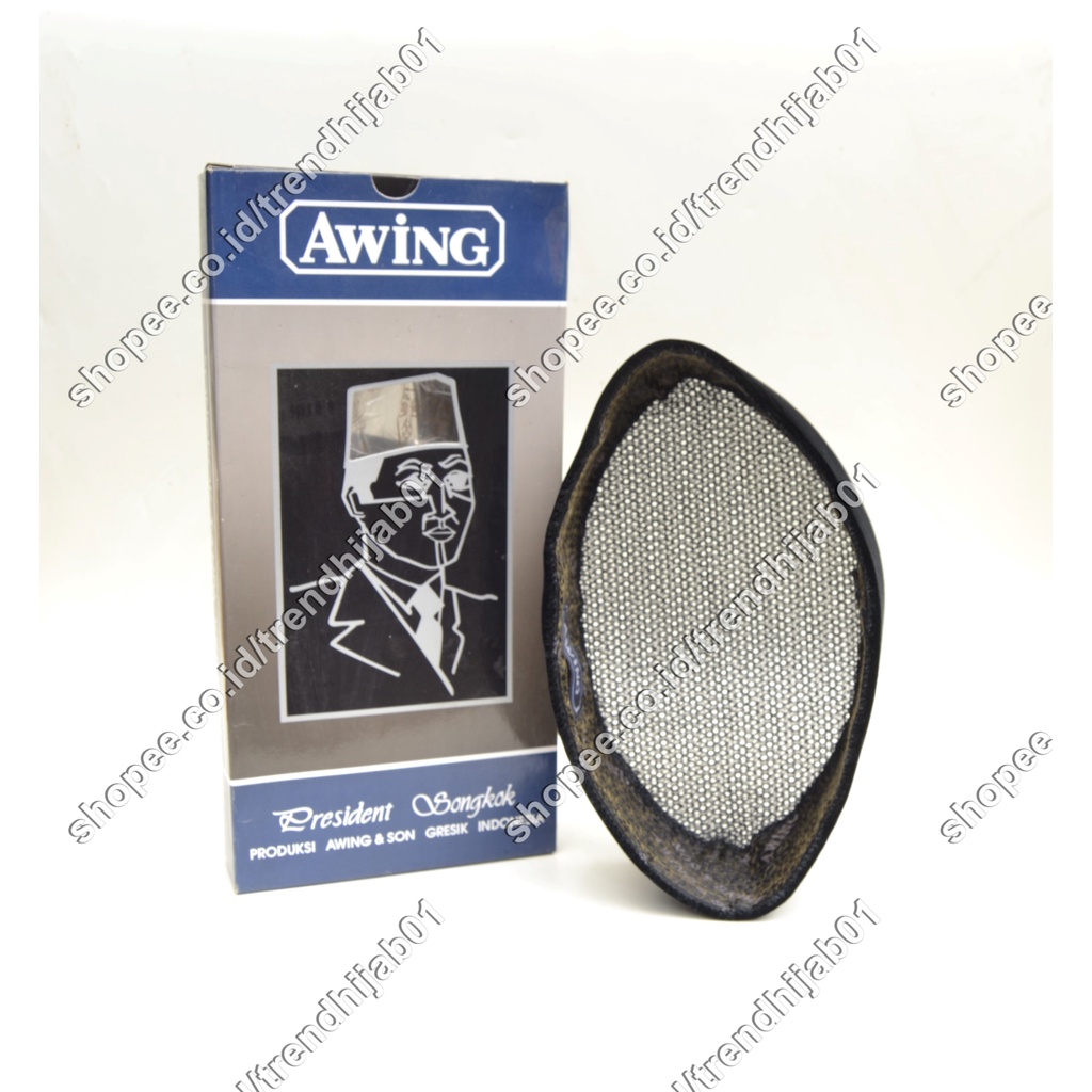 Jual Songkok Awing Full AC 7cm Songkok 7 cm Awing Original | Shopee ...