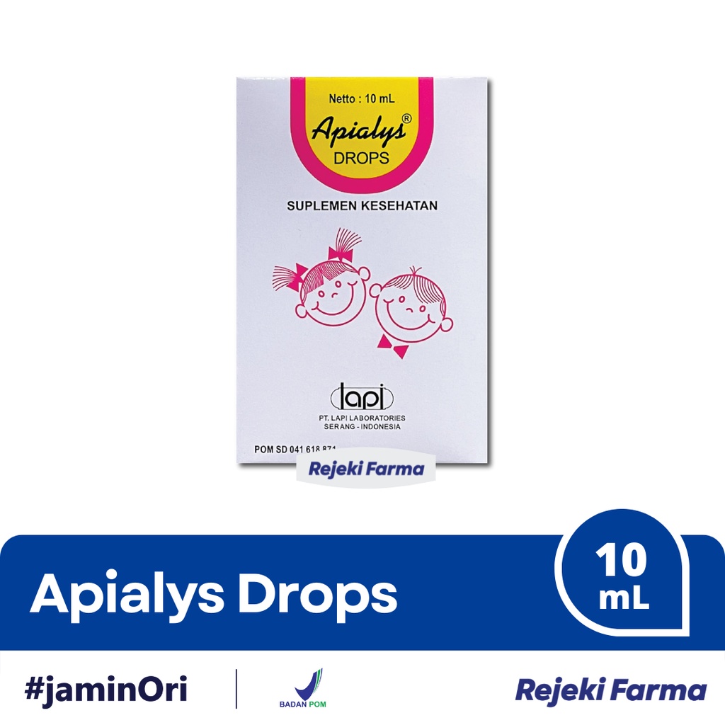 Jual Apialys Drops 10 ml 1 Botol Apialis Drop Suplemen Anak Apyalis ...