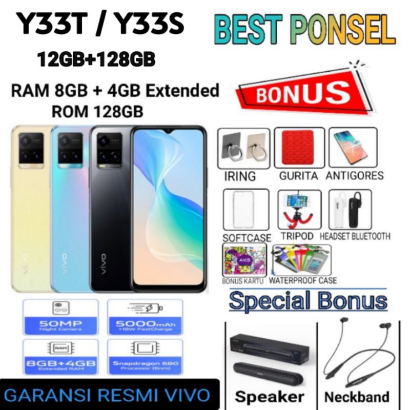 Jual VIVO Y33S 2021 Y33T y33t RAM 8/128 GB y33s 8GB + 4GB Y33S | y33s ...