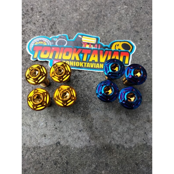 Jual Baut disc cakram 1 set 4pcs baut baut probolt piringan cakram baut cakram motor universal ...