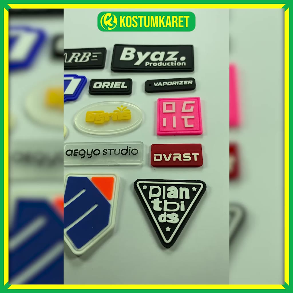 Jual [ Minimal 100pcs ] Custome Patch Label Karet Jahit Bebas Desain ...