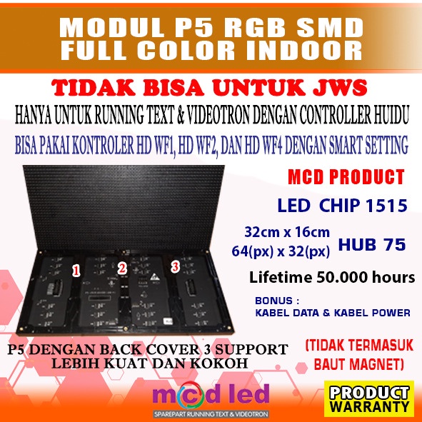 Jual PANEL MODUL MODULE P5 RGB SMD FULL COLOR INDOOR | Shopee Indonesia