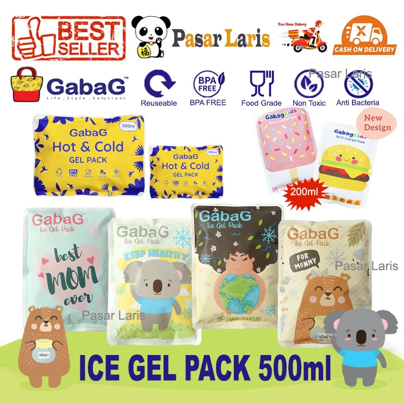 Jual GABAG Ice Gel Pack 500ml Icegel Es Pendngin New Design Koala Bear ...