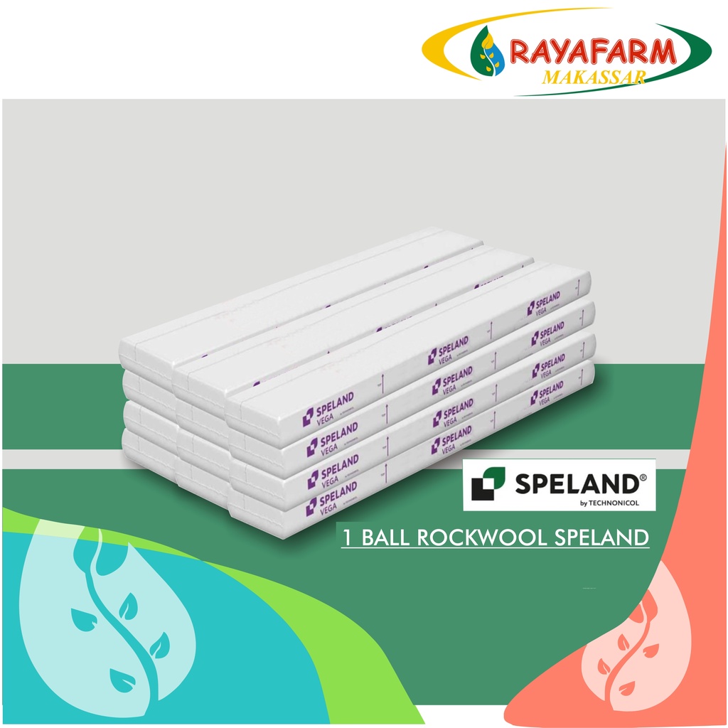 Jual Rockwool Hidroponik Speland 1 Ball Rockwol isi 12 Slab. | Shopee ...