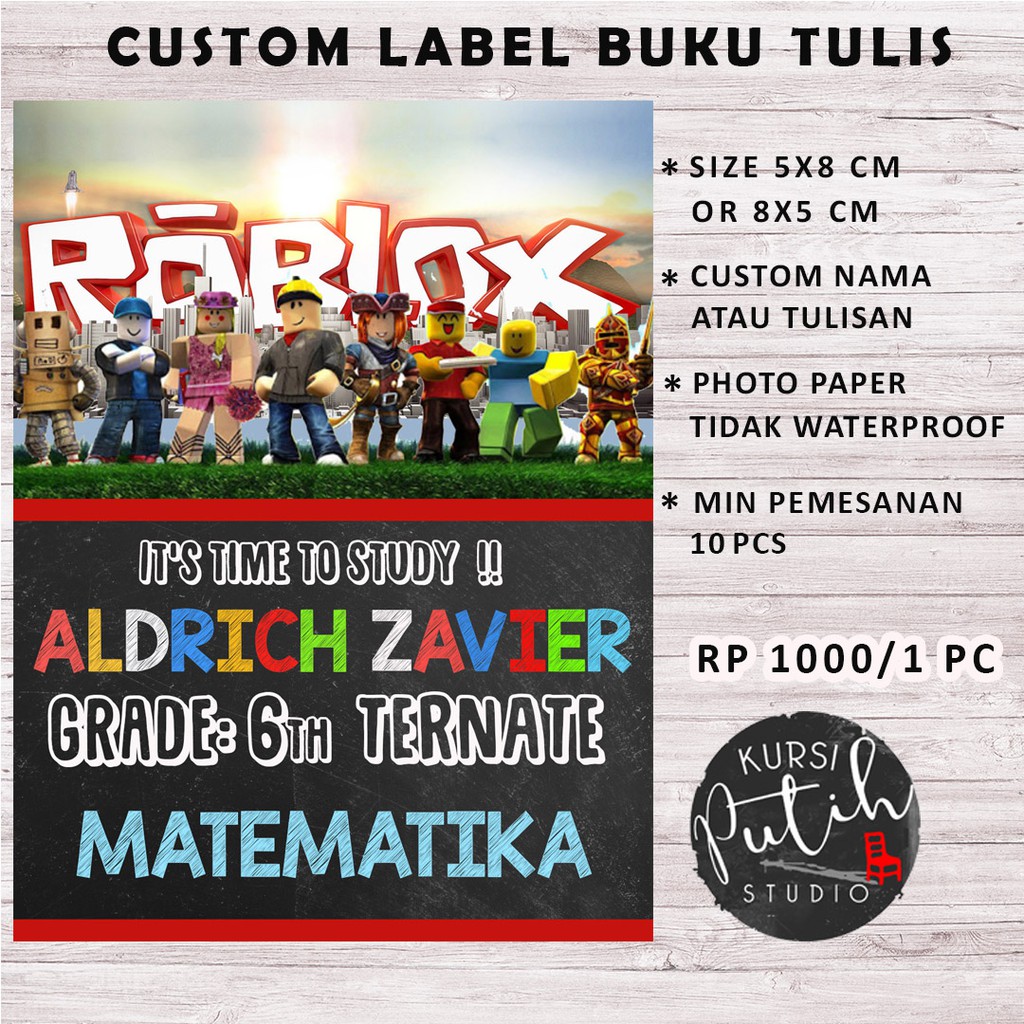 Jual Label buku tulis buku pelajaran bahan sticker bisa custom motif ...