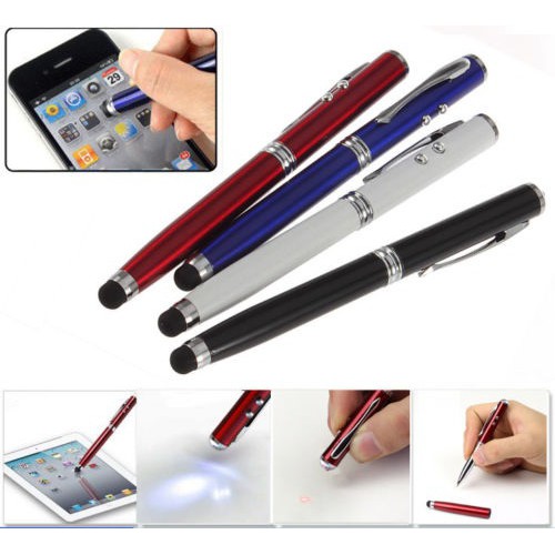 Jual Pulpen Multifungsi (4in1: STYLUS TOUCH SCREEN, SENTER, LASER ...