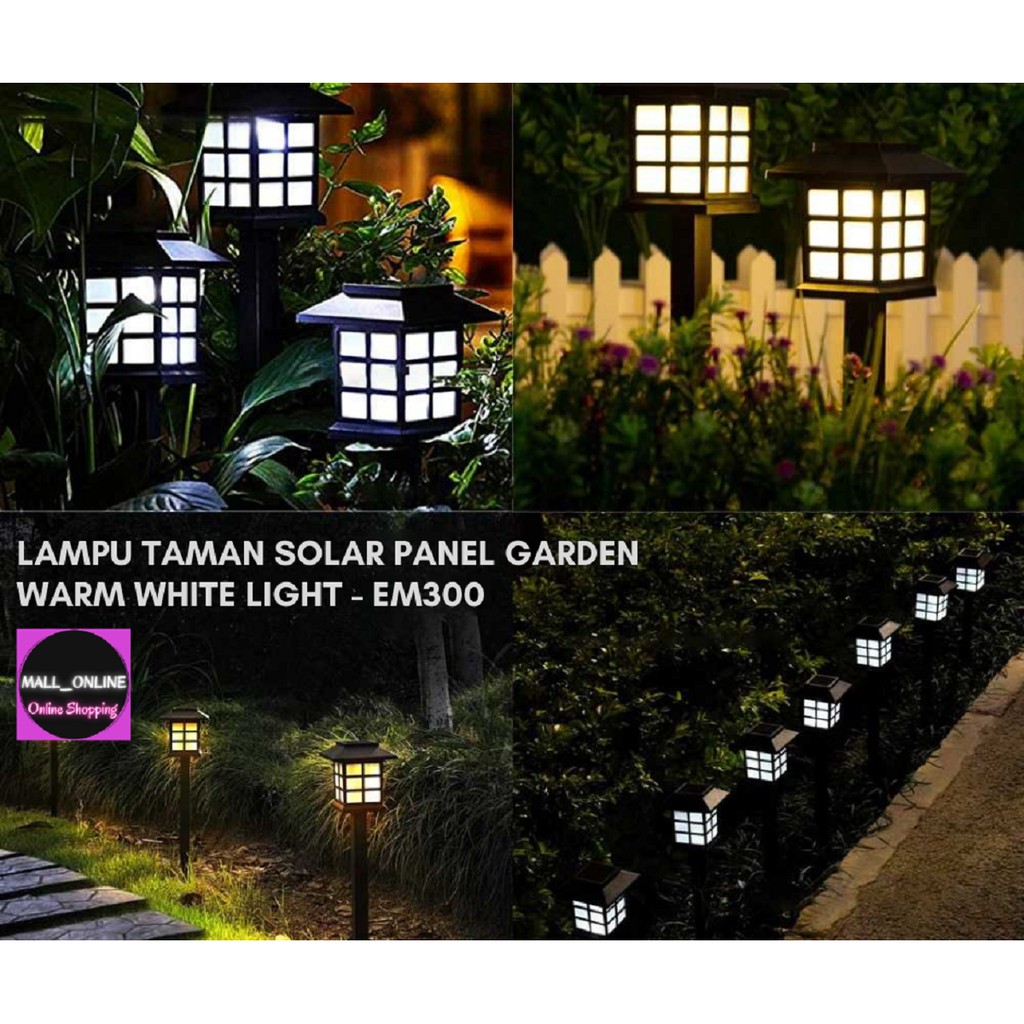 Jual LAMPU TAMAN MINIMALIS SOLAR PANEL | Shopee Indonesia