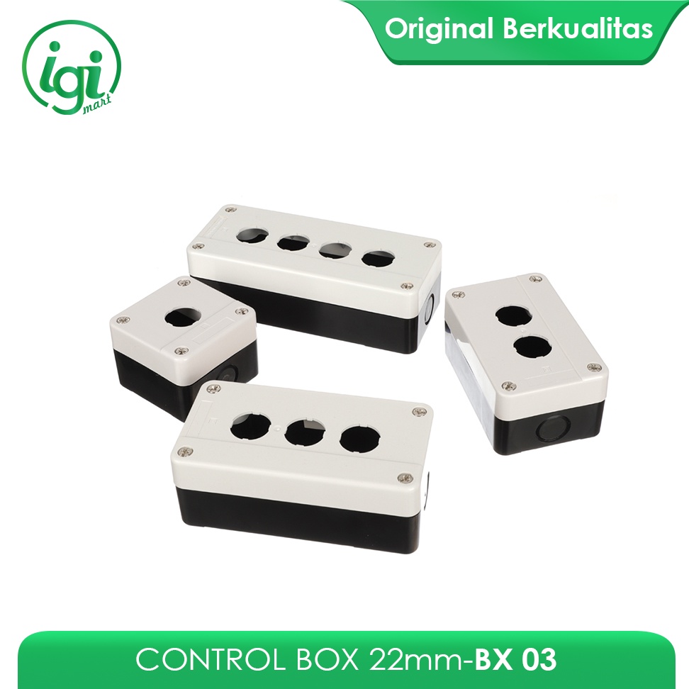 Jual CONTROL BOX PUSH BUTTON 3 LUBANG 22mm / CONTROL BOX PUSHBUTTON 3 ...