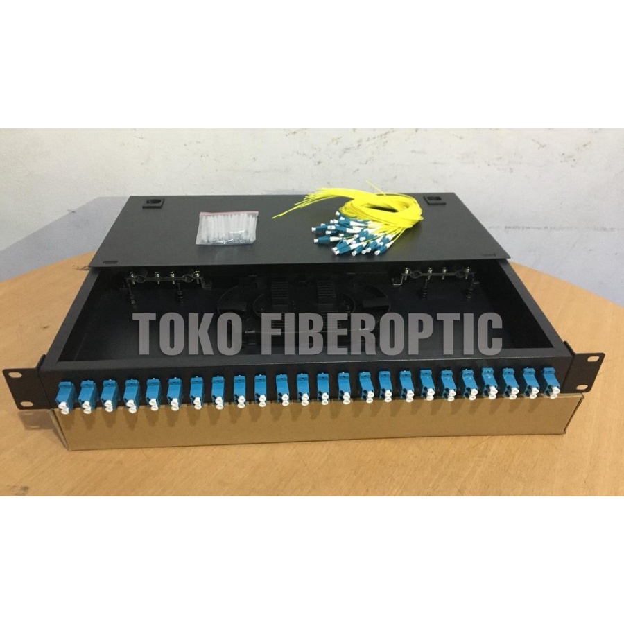 Jual OTB 48 port rackmount LC singlemode /ODF 48 port LC+pigtail LC ...