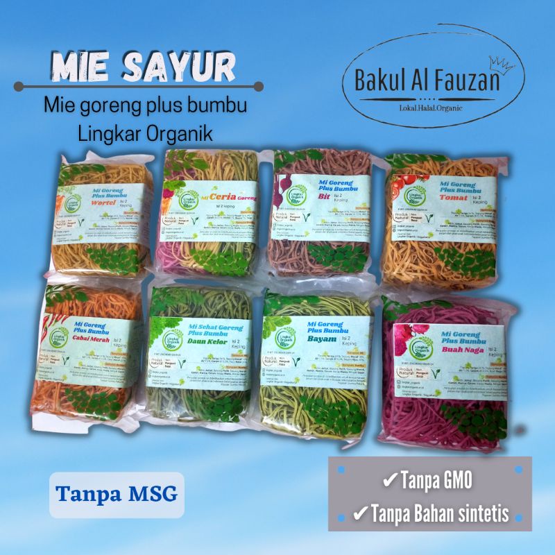 Jual Mie Goreng Sayur Plus Bumbu | Mie Instan Low Gluten Non MSG | Mie ...