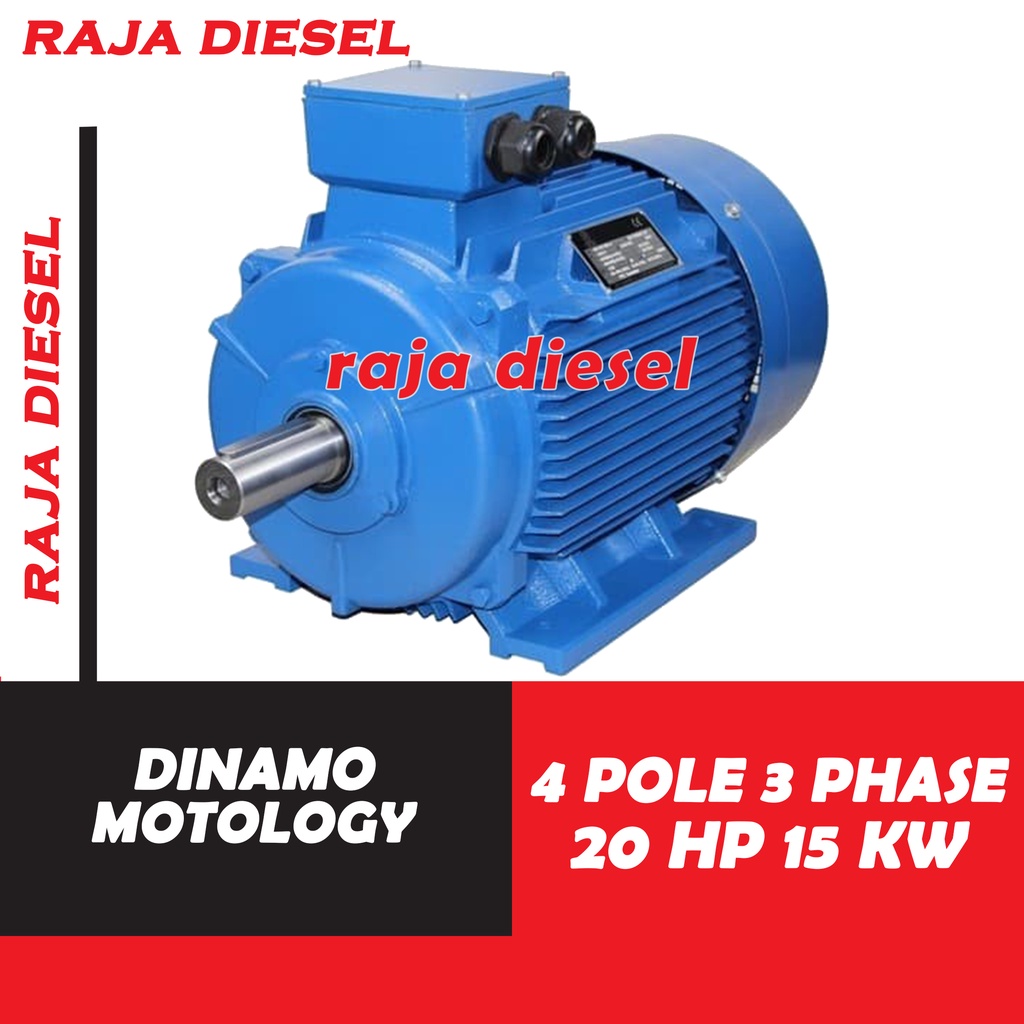 Jual ELECTRIC / ELECTRO MOTOR 4 POLE 3 PHASE 20 HP 15 KW MOTOLOGY ...