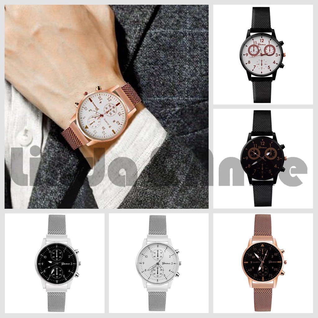 Jual Jam Tangan Geneva Fashion Pria Casual Quartz Analog Men - Jam ...