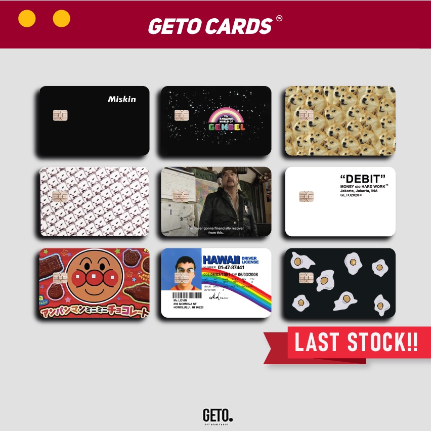 Jual Sticker Kartu ATM Series Special Last Stock ( Geto Cards ...