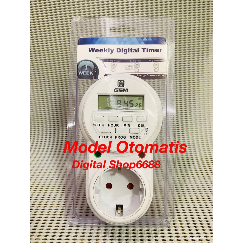 Jual Timer Digital Stop Kontak Listrik Manual & Otomatis & Otomatis + 2 ...