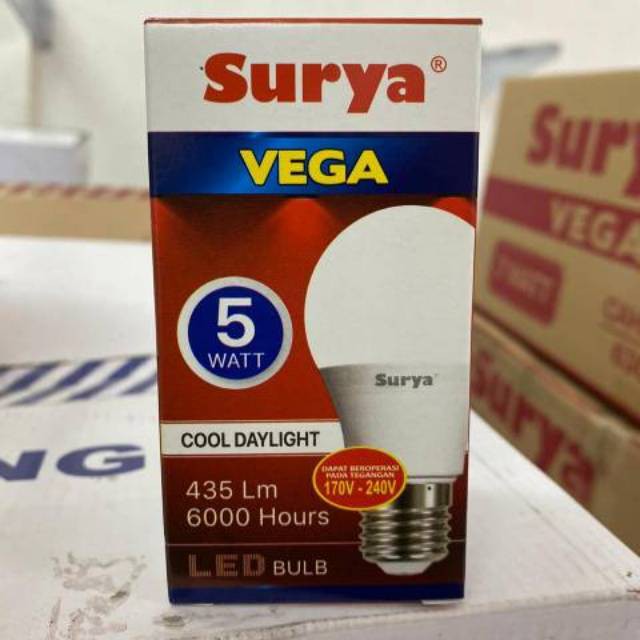 Jual Surya Lampu LED Bulb VEGA 5 Watt (Garansi 1 TAHUN) | Shopee Indonesia