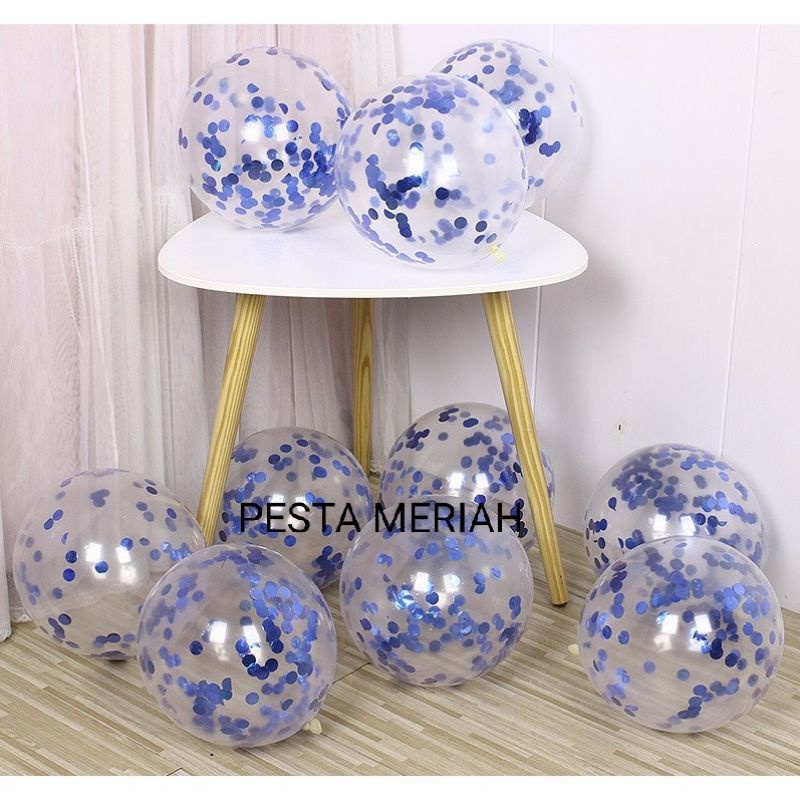 Jual BALON LATEX TRANSPARAN ISI CONFETTI / BALON ISI CONFETTI / BALON ...